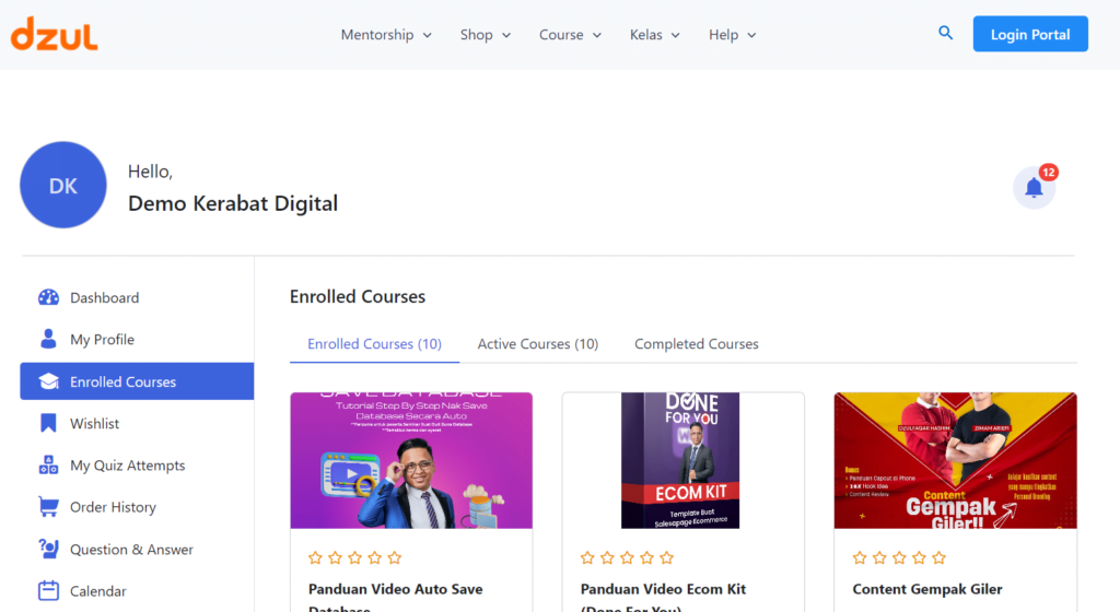 Akses Portal Cikgu Dzul - KDigital - Kerabat Digital Sdn Bhd